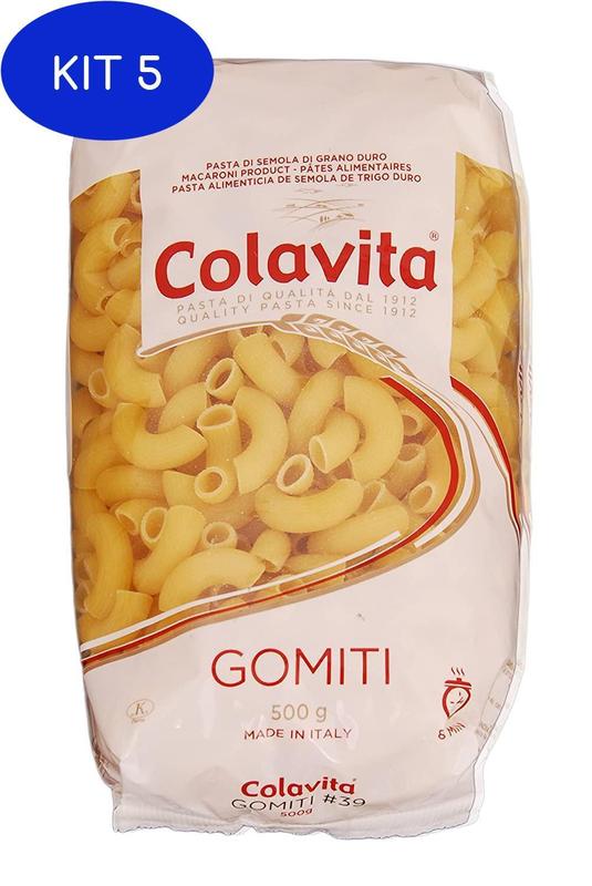 Kit 5 Macarrão Gomitini Colavita Grano Duro 500G - Macarrão - Magazine ...