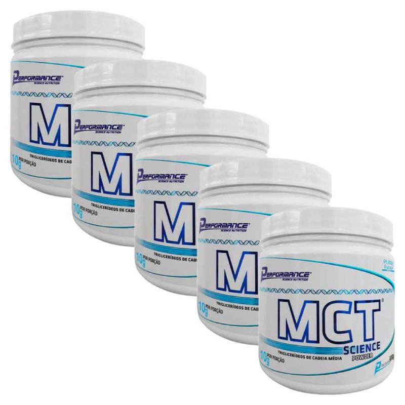 Kit 5 MCT Science Powder 300g Performance Nutrition - Pré Treino ...