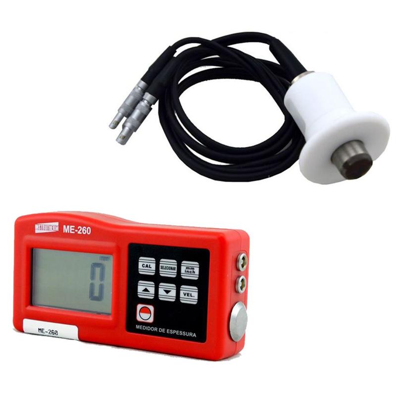 Kit 5 Medidor Espessura Chapa Ultrassônico Me-260 + 3 Sensor De Alta ...