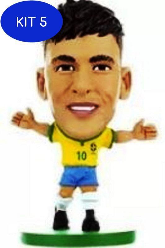 Kit 5 Mini Craque Neymar Jr. Miniatura Copa do Mundo - Soccerstarz ...