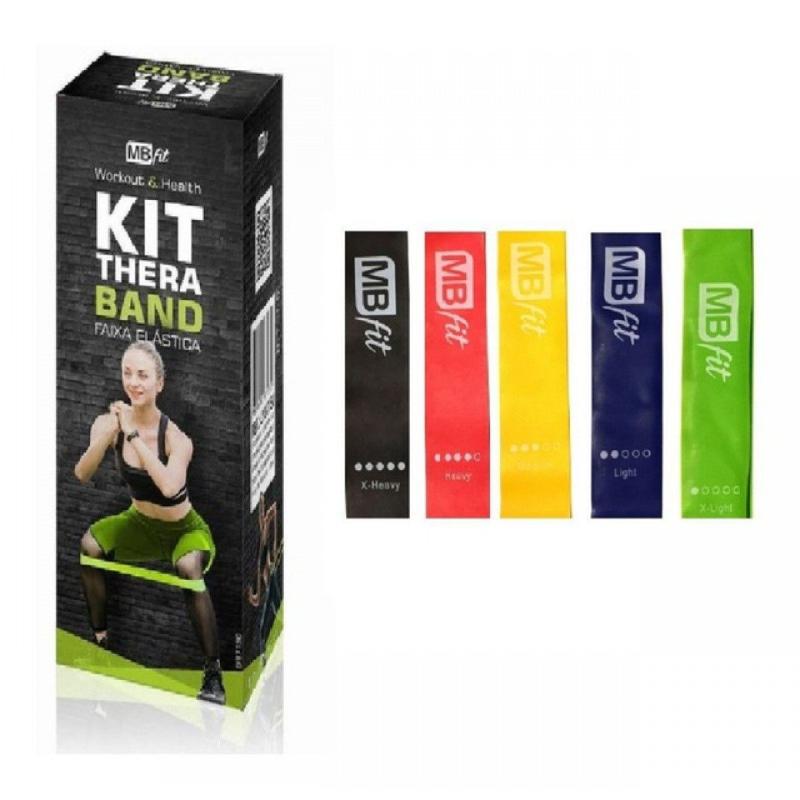 Kit 5 Mini Thera Band Elástico Academia Fitness Faixa Treino - MBFit ...