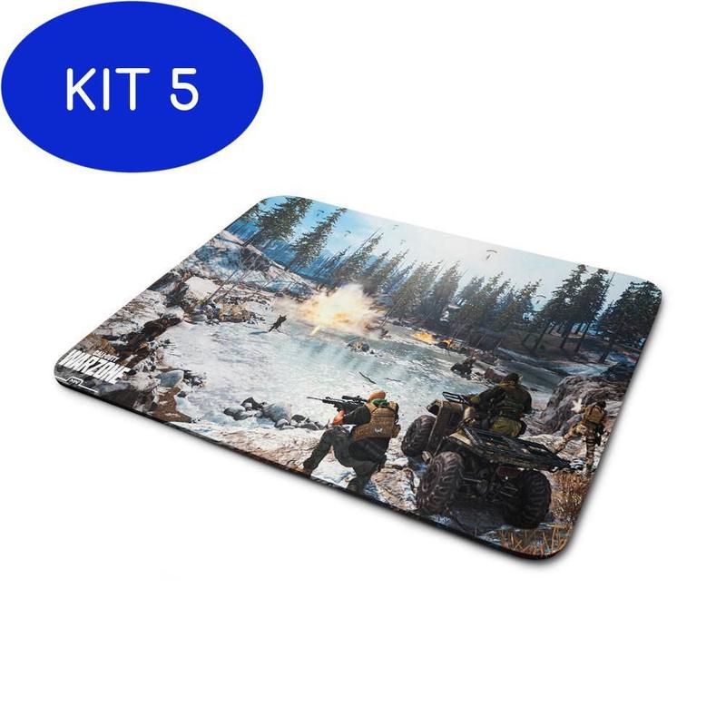 Kit 5 Mousepad Gamer Personalizado Cod Warzone - Batalha - Canecas ...