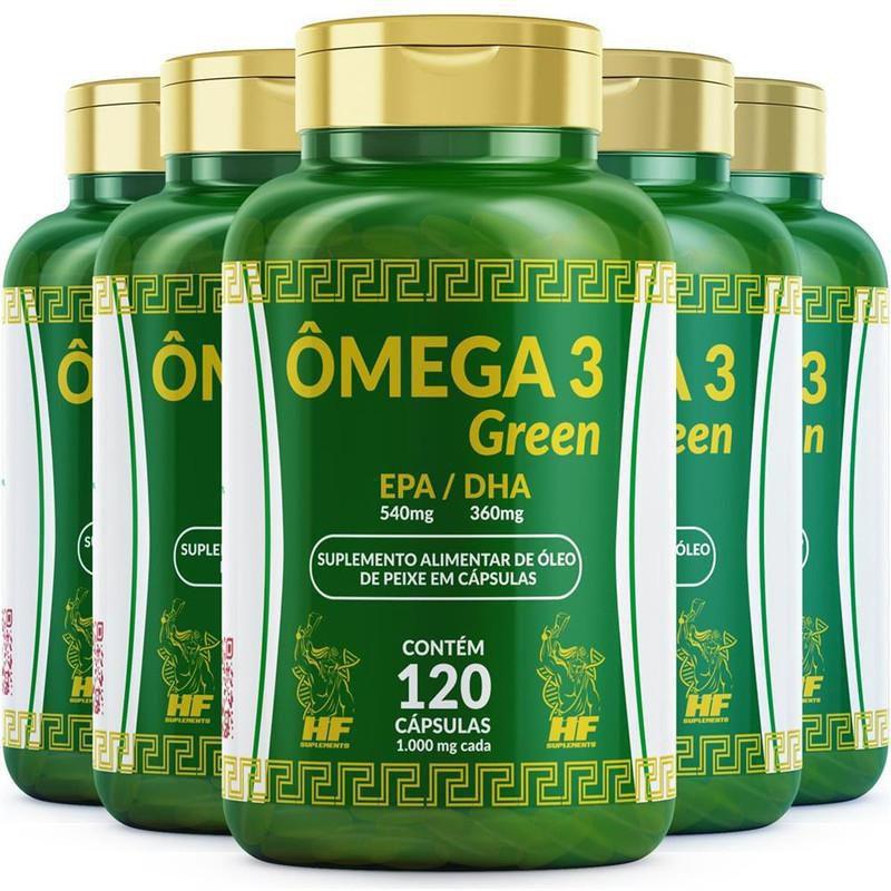 Kit 5 Omega 3 1000Mg 120Caps Alto Teor Epa 540 E Dha 360 - HF ...