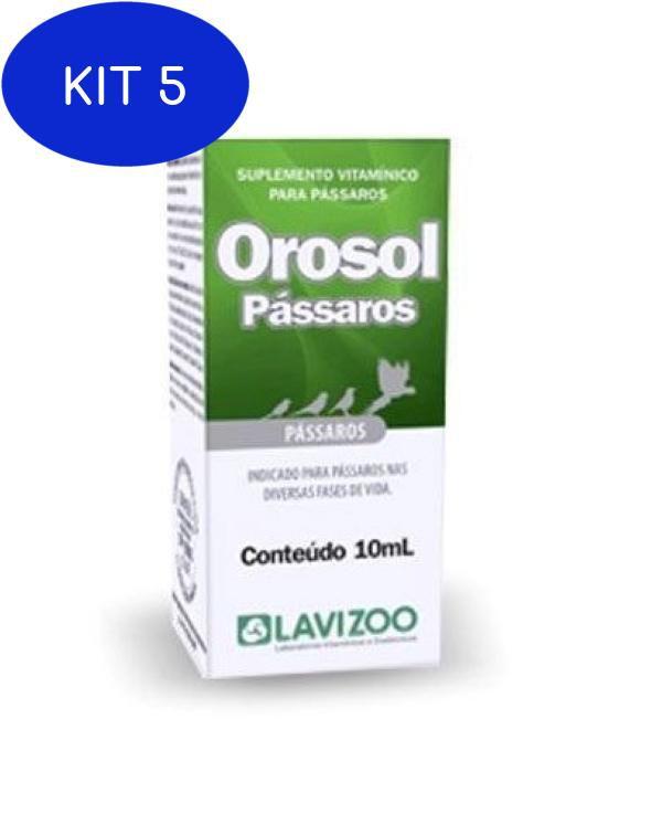 Kit 5 Orosol Pássaros - 10 Ml - Lavizoo - Alpiste e Ração para Pássaros ...