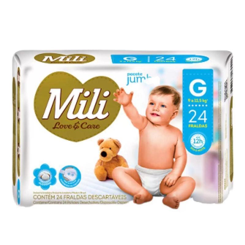 Kit 5 Pacotes de Fraldas Descartáveis Milli love&care Jumbo - MILI ...