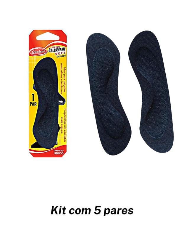 Kit 5 pares - Protetor de Calcanhar - Miolo Alto Espuma EVA - Qualype ...