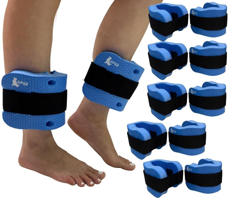Kit 5 Pares Tornozeleira Em EVA Hidroginástica 1 à 2kg DF1093 P Azul ...