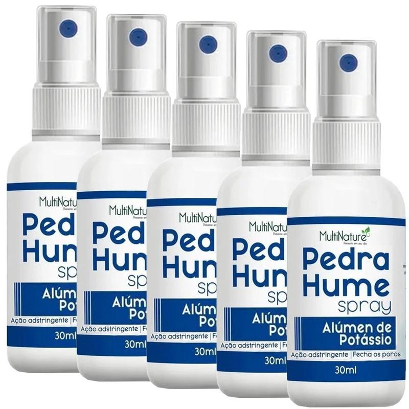 Kit 5 Pedra Hume Alúmen de Potássio Spray 30ml MultiNature - Suplemento ...