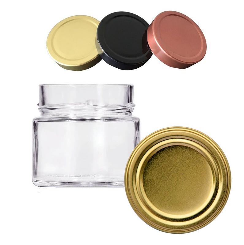 Kit 5 Potes De Vidro Pianezza 210ml Velas Doces + Tampa Alta - Fort ...