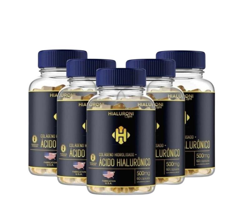 Kit 5 Potes Hialuroni Caps - Ácido Hialurônico - Nutricosméticos ...