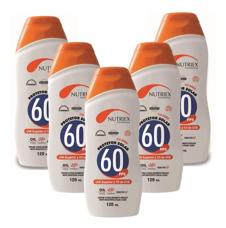 Kit 5 Protetor Solar Fator 60 - nutriex - Protetor Solar - Magazine Luiza