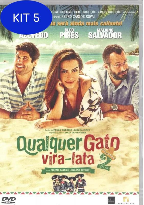 Kit 5 Qualquer Gato Vira Lata 2 - Cleo Pires - Dvd - Paris Filmes ...