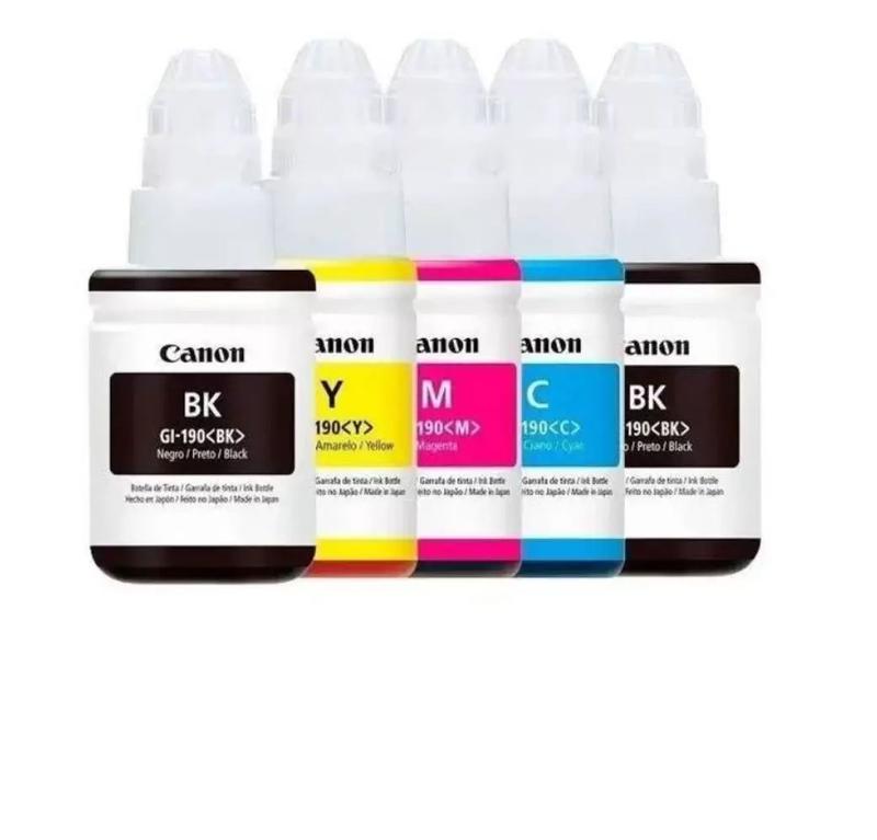kit 5 Refil Tinta GI-190 BK C Y M Canon - Refil de Tinta - Magazine Luiza