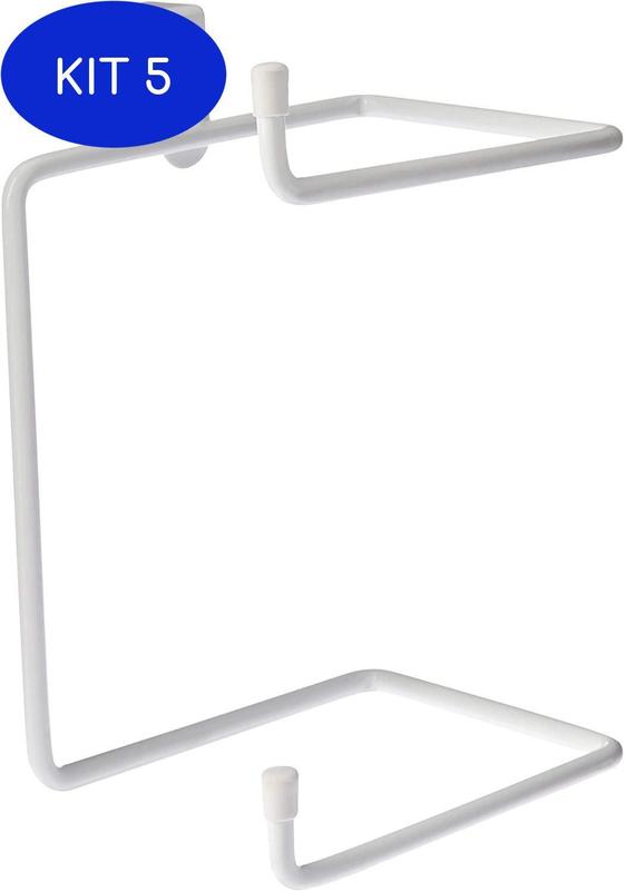 Kit 5 Suporte Papel Higiênico Caixa Acoplada Essence Dicarlo - Porta ...