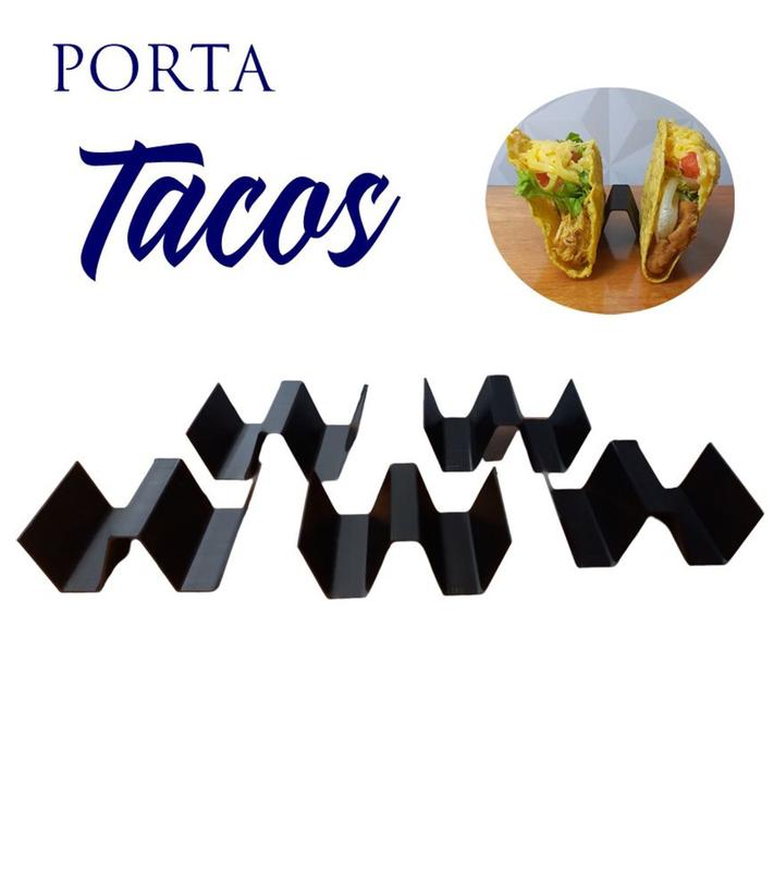 Kit 5 Suportes Porta Taco Mexicano Duplo - Buritos Tortilhas - Mad ...