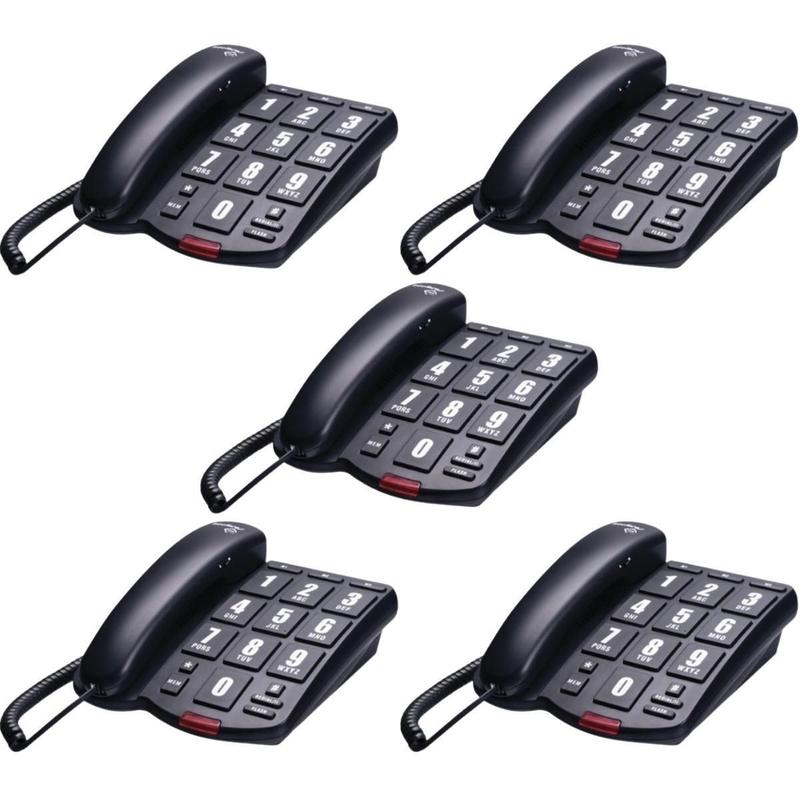 Kit 5 Telefone Fixo Com Fio Tok Facil Intelbras Combo - Ramais ...