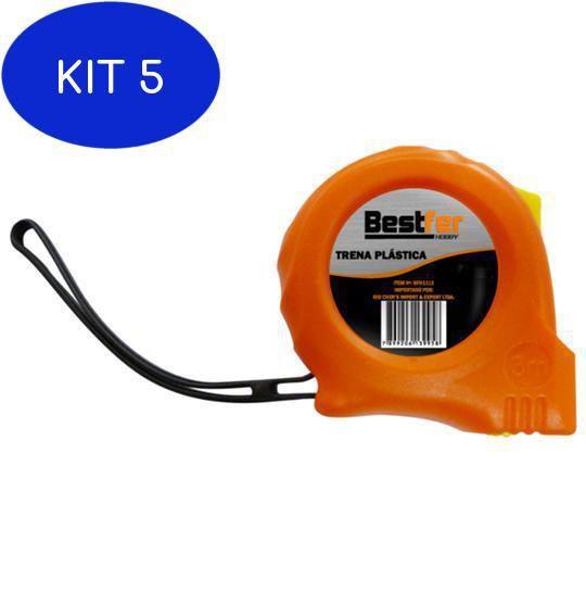 Kit 5 Trena Automatica Com Trava 3Mx16Mm - Bestfer - Trena - Magazine Luiza