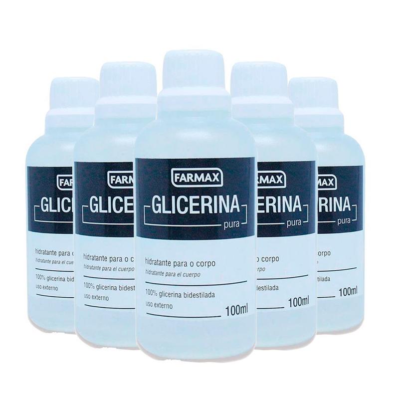 Kit 5 Und Glicerina Farmax Puro 100ml - Glicerina - Magazine Luiza