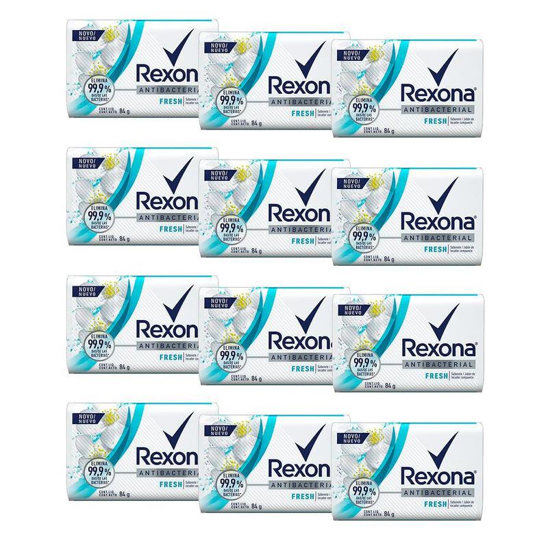 Kit 5 Und Kit Sab Rexona Antibacterial Fresh 12 Und 84g - Sabonete ...