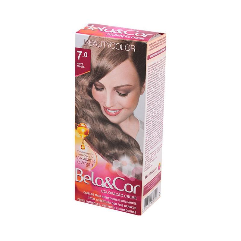 Kit 5 Und Kit Tintura Bela E Cor Coloração 7.0 Louro Médio 50g - Beauty ...