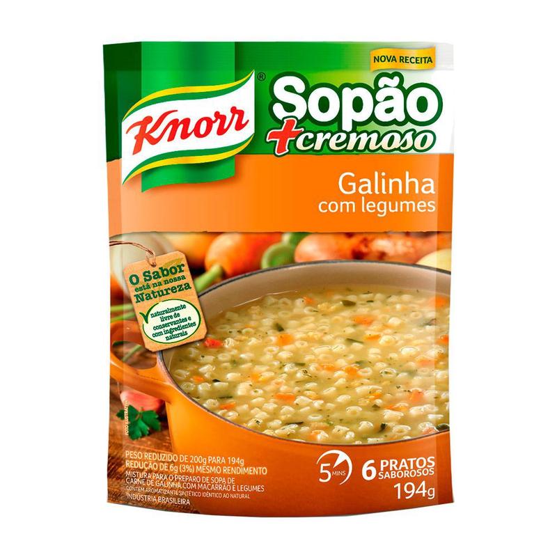 Kit 5 Und Sopão Knorr Sachê Galinha Legumes 194g - Sopa - Magazine Luiza