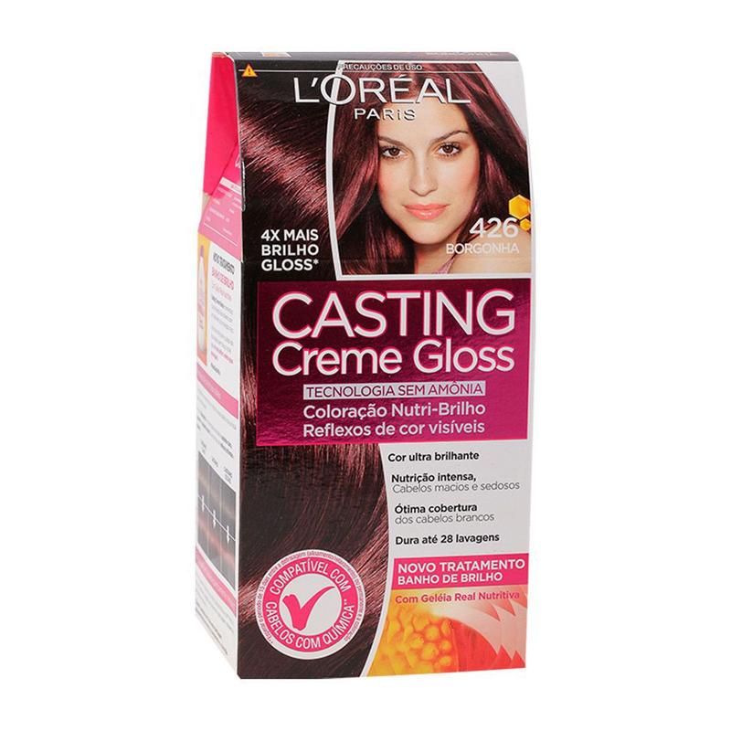 Kit 5 Und Tintura L'oréal Paris Casting Creme Gloss 426 Borgonha 40ml ...