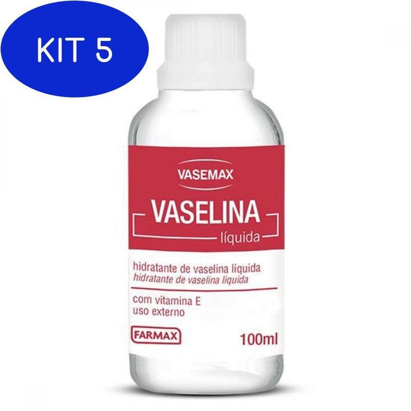 Kit 5 Vaselina Líquida - Farmax - 100 Ml - Vaselina - Magazine Luiza