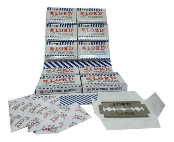 Kit 50 Laminas Barbear Lord Lâmina Inteira Original - Lb-014 - Lâmina e Carga para Aparelho de ...