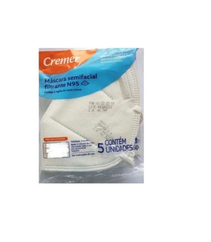 Kit 50 Mascaras Semifacial Filtrante N95 Ppf2-s Cremer - Máscara Facial ...