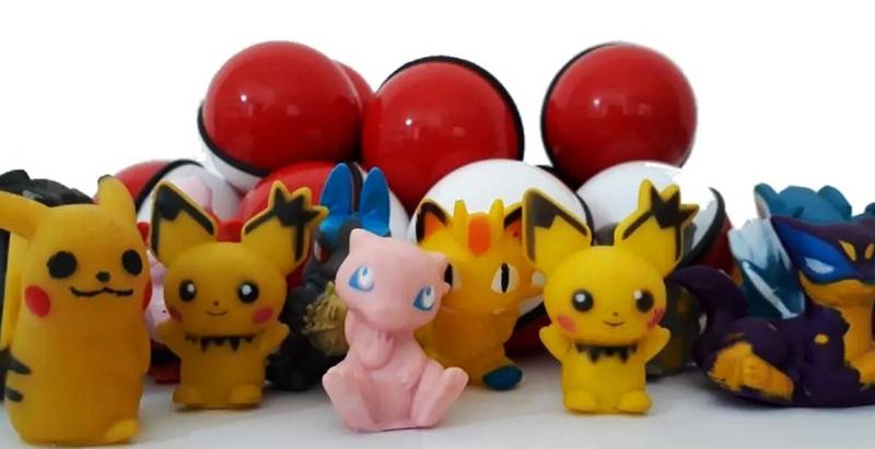 Kit 50 Miniaturas Pokémon + 50 Pokebolas 5 Cm - amazing - Boneco ...