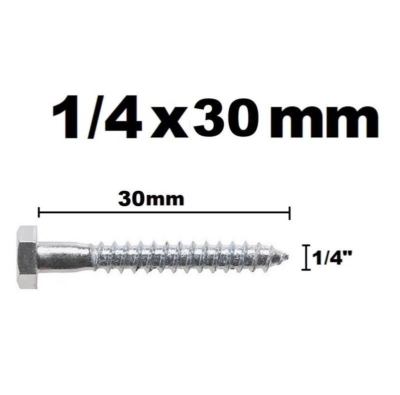 Kit 50 Peças Parafuso Sextavado 1/4x30 Rosca Soberba - NEW FIX ...