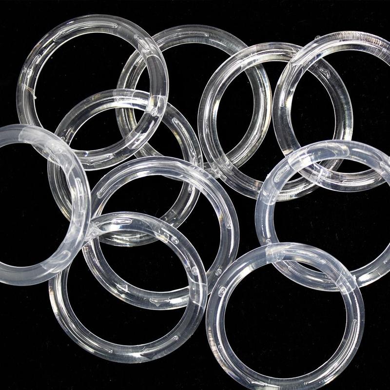 Kit 50 Unidades Argolas Plásticas 5cm Transparente 5mm de Espessura ...