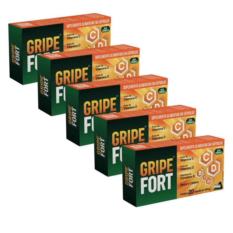 Kit 5uni Gripe Fort 20 cáps - Eurofito - Fitoterápicos - Magazine Luiza