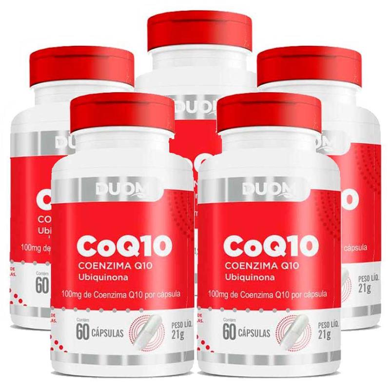 Kit 5x coenzima q10 60 cápsulas duom coq10 100mg por cápsula - Coenzima ...