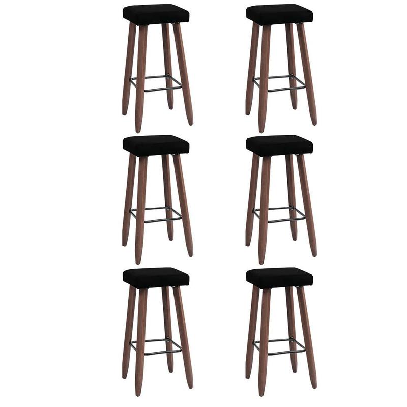 Kit 6 Banqueta Alta Dingou Para Bistrô Bar Balcão Cozinha Bancada Pé ...