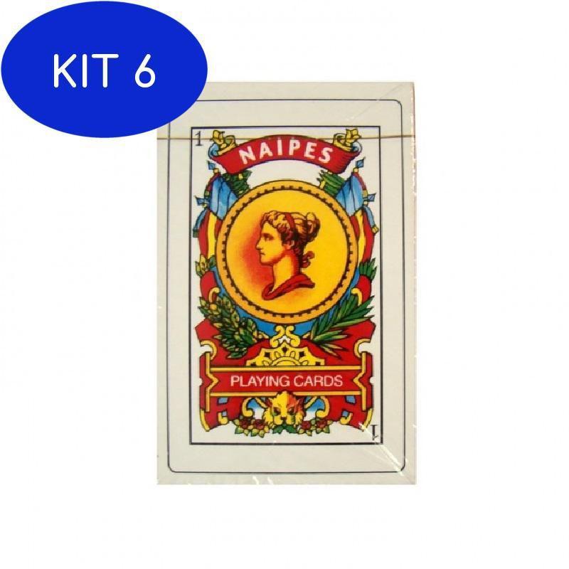 Kit 6 Baralho espanhol para jogar truco escova bisca - Playing Cards ...