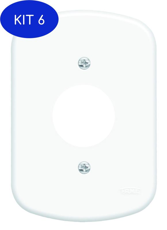 Kit 6 Blanc Placa 4X2 P/Tomada - Fame - Espelho / Placa de Tomada e ...