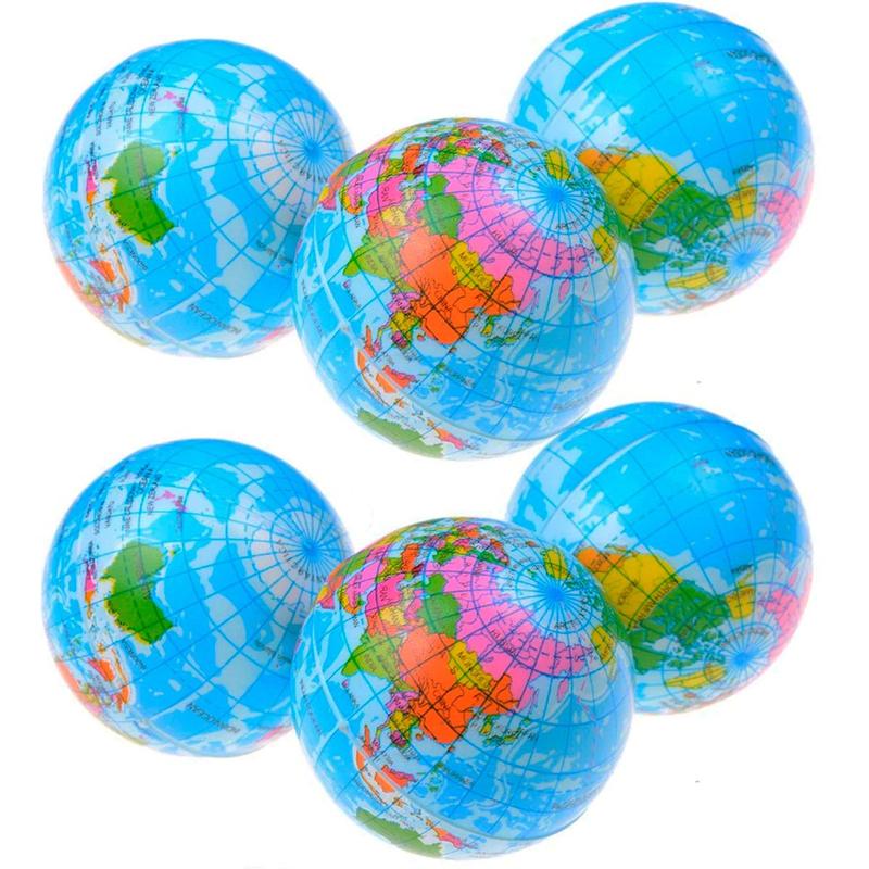 Kit 6 Bolas Globo Terrestre Exercitadora Fisioterapia Bolinha De Mão ...