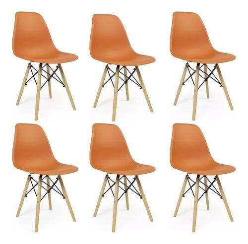 Kit 6 Cadeiras Charles Eames Wood Design Eiffel Colorida - Homelandia ...