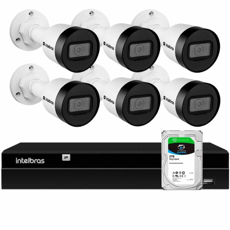 Kit 6 Câmeras de Segurança Bullet Intelbras Full HD 1080p VIP 1230 B G4 ...