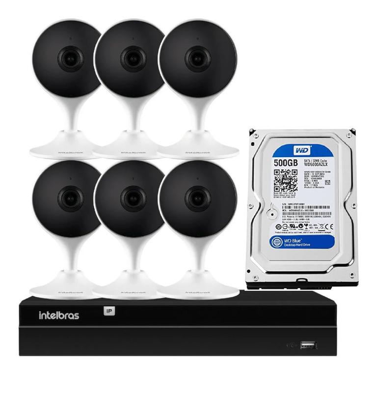 Kit 6 Câmeras IMX Full Hd Wi-fi Com Hd 500gb E Nvd 1308 - Intelbras ...