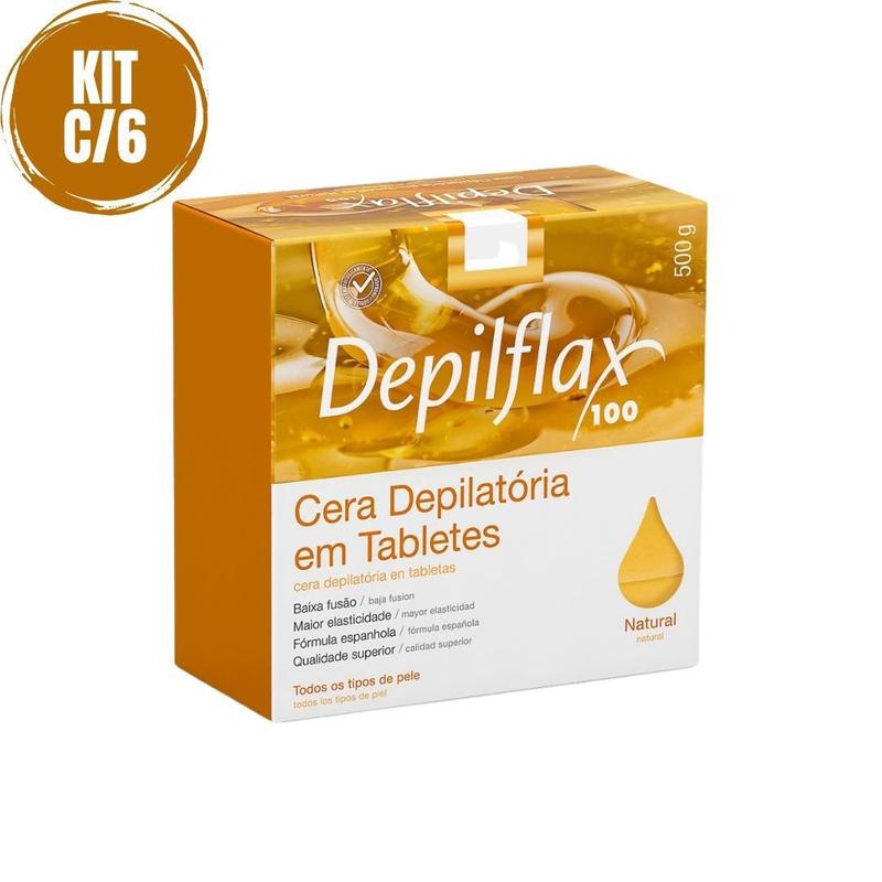 Kit 6 Cera Quente De Depilação Natural Corporal e Facial Em Barras ...