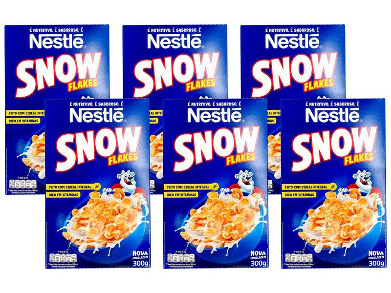 Kit 6 Cereal Matinal Snow Flakes Nestle 300g - Nestlé - Cereal Matinal ...