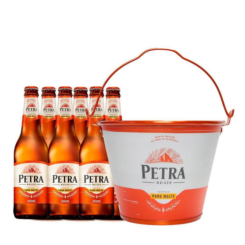 Kit 6 Cervejas Petra Origem Puro Malte 355ml + 1 Balde - Kit Cerveja ...