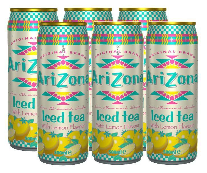 kit 6 Chá Arizona Iced Tea With Lemon Lata 290ml - Chá - Magazine Luiza