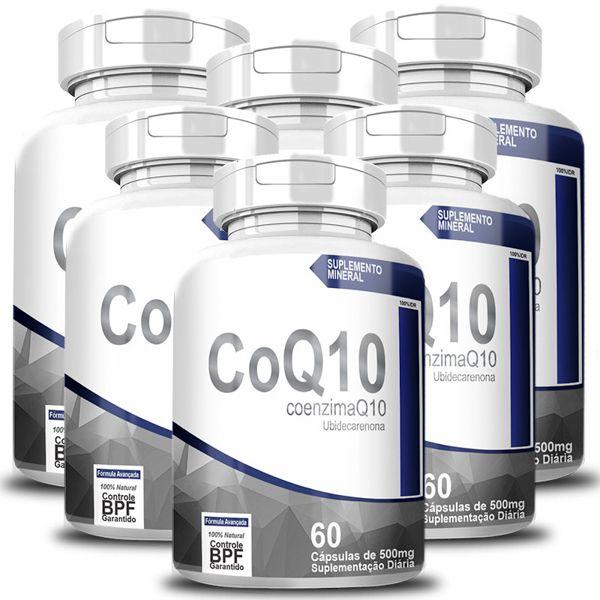 Kit 6 Coenzima Q10 500mg 60 Cápsulas - 4 Elementos - Coenzima Q10 - Magazine Luiza