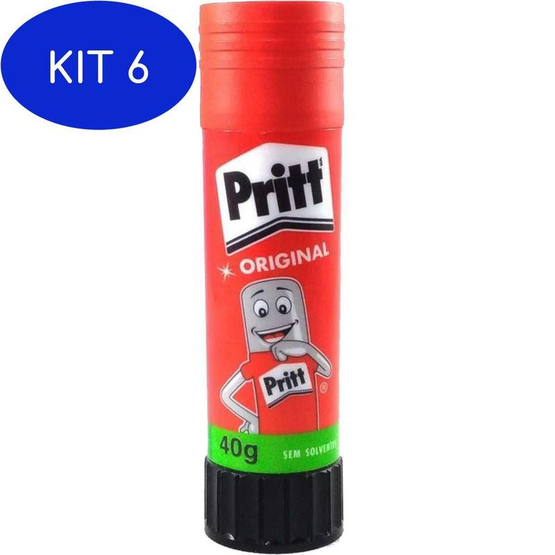 Kit 6 Cola Em Bastao Pritt 40 Gramas - Planeta Brinquedos - No Magalu ...