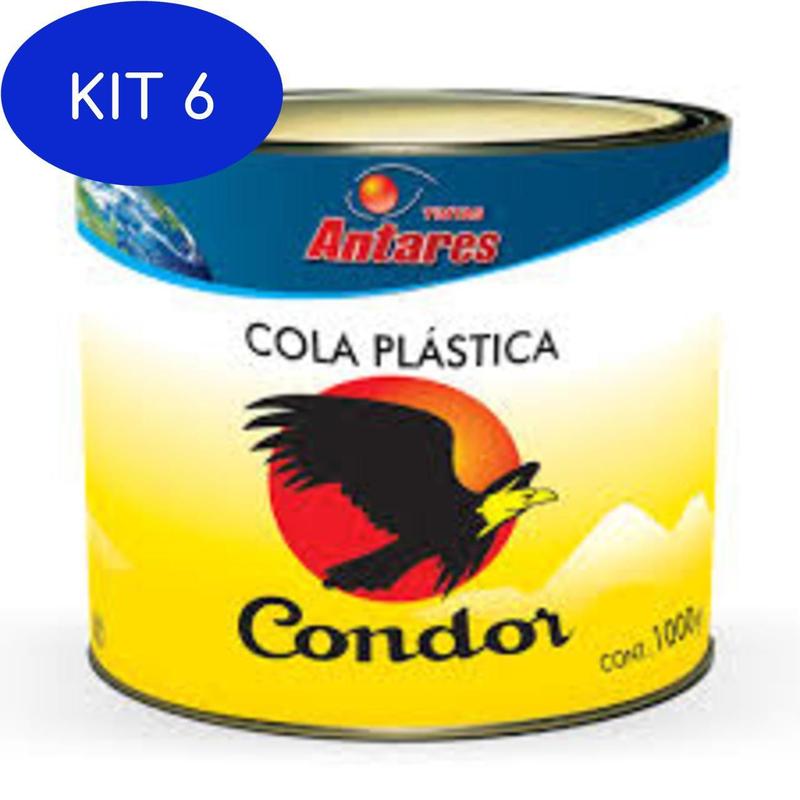 Kit 6 Cola Plástica Condor com Catalizador 500g - Gravata - Magazine Luiza