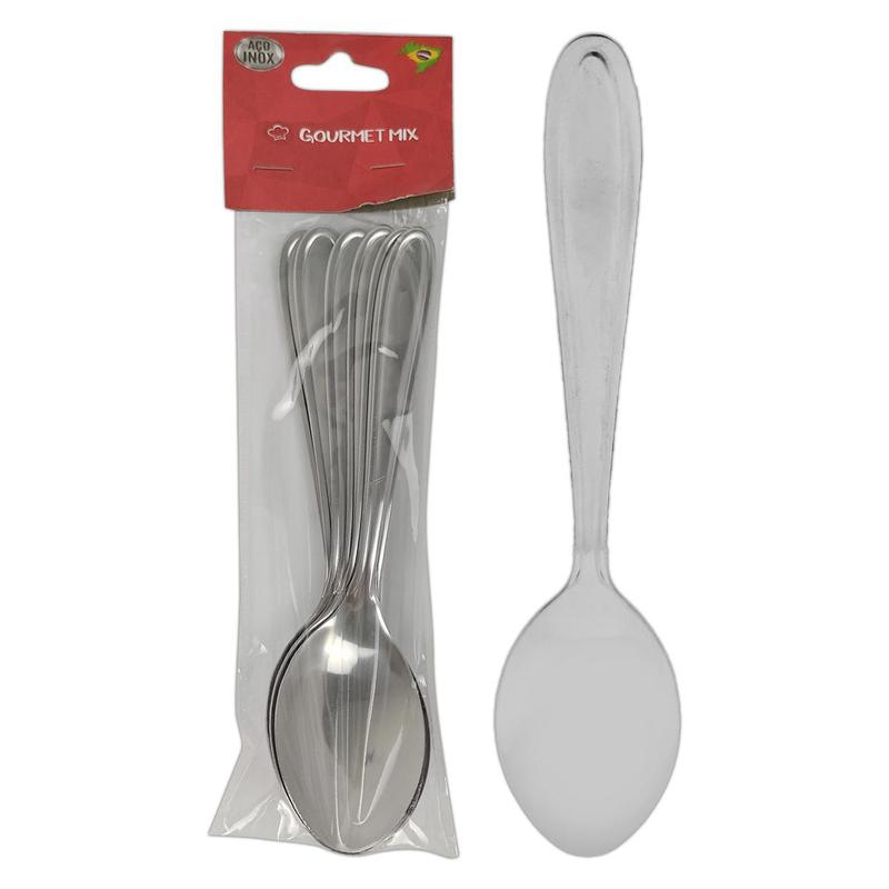 Kit 6 Colheres De Mesa Para Casa Restaurante Buffet Inox - GOURMET MIX ...