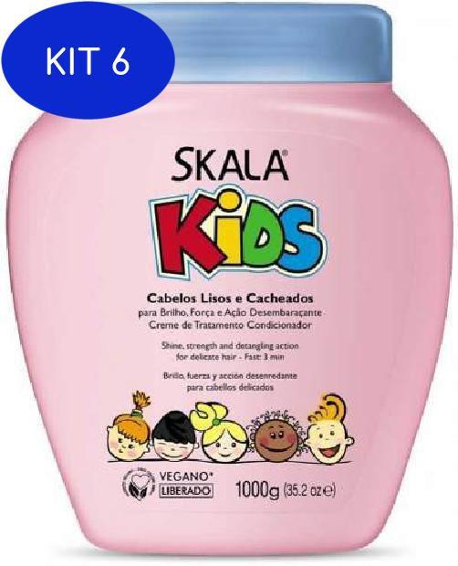 Kit 6 Creme Tratamento Skala Kids Vegano 1000G - Máscara Capilar ...